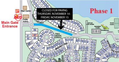 Road Work Alert: November 14-15 - Sandy Pines